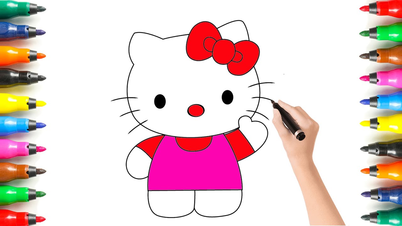 How to draw Hello Kitty easy #drawing #hellokitty #draw - YouTube