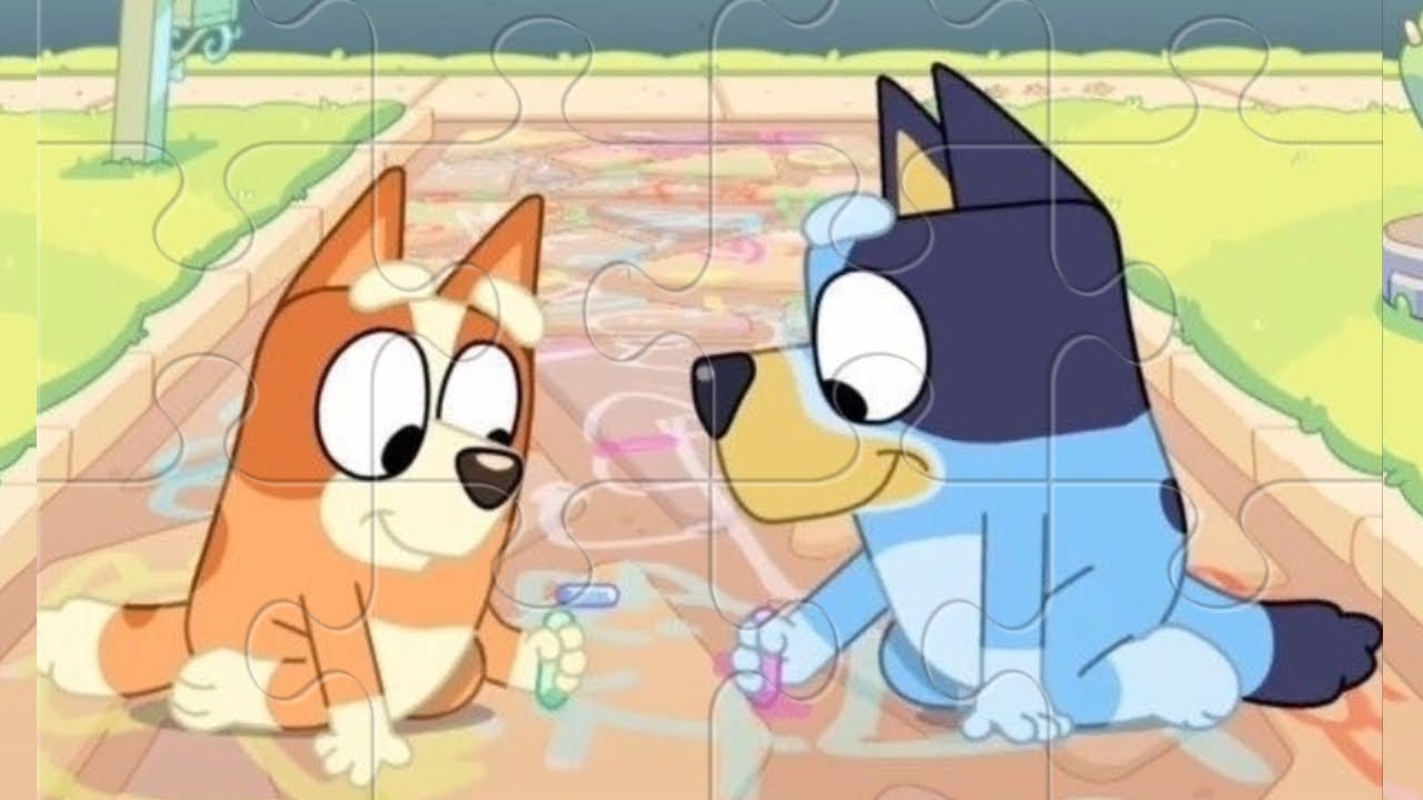 BLueY And BinGO dRaWinG On ThE YaRd toGethEr | Bluey Puzzle | Bluey and ...