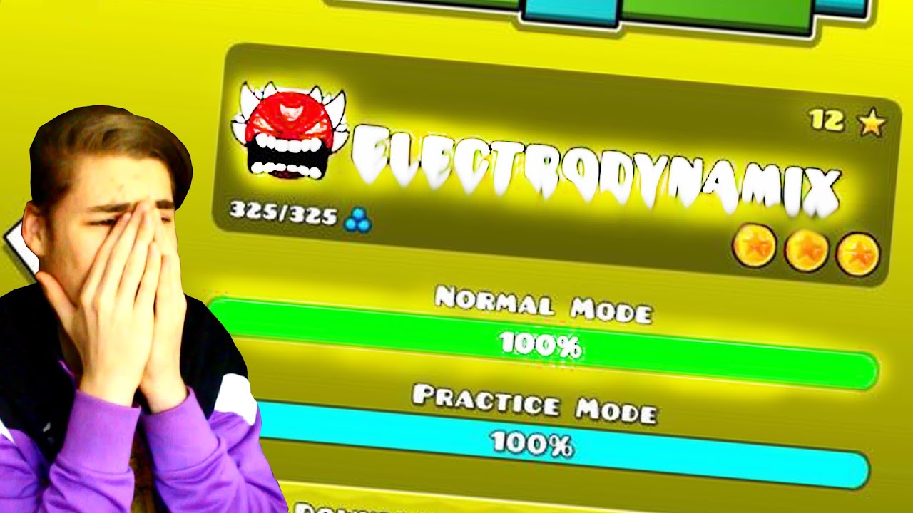 We completed Electrodynamix (Geometry Dash #2) - YouTube