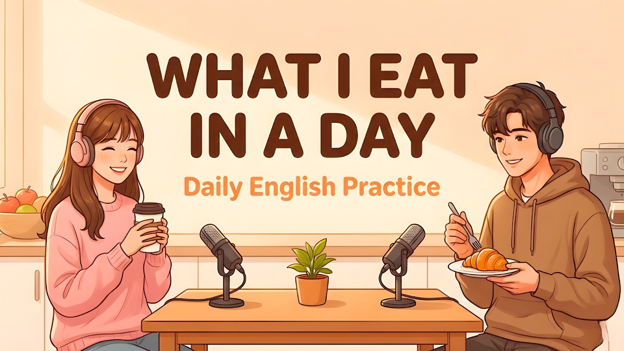 What I Eat in a Day | Daily English Conversation Practice (Slow ...