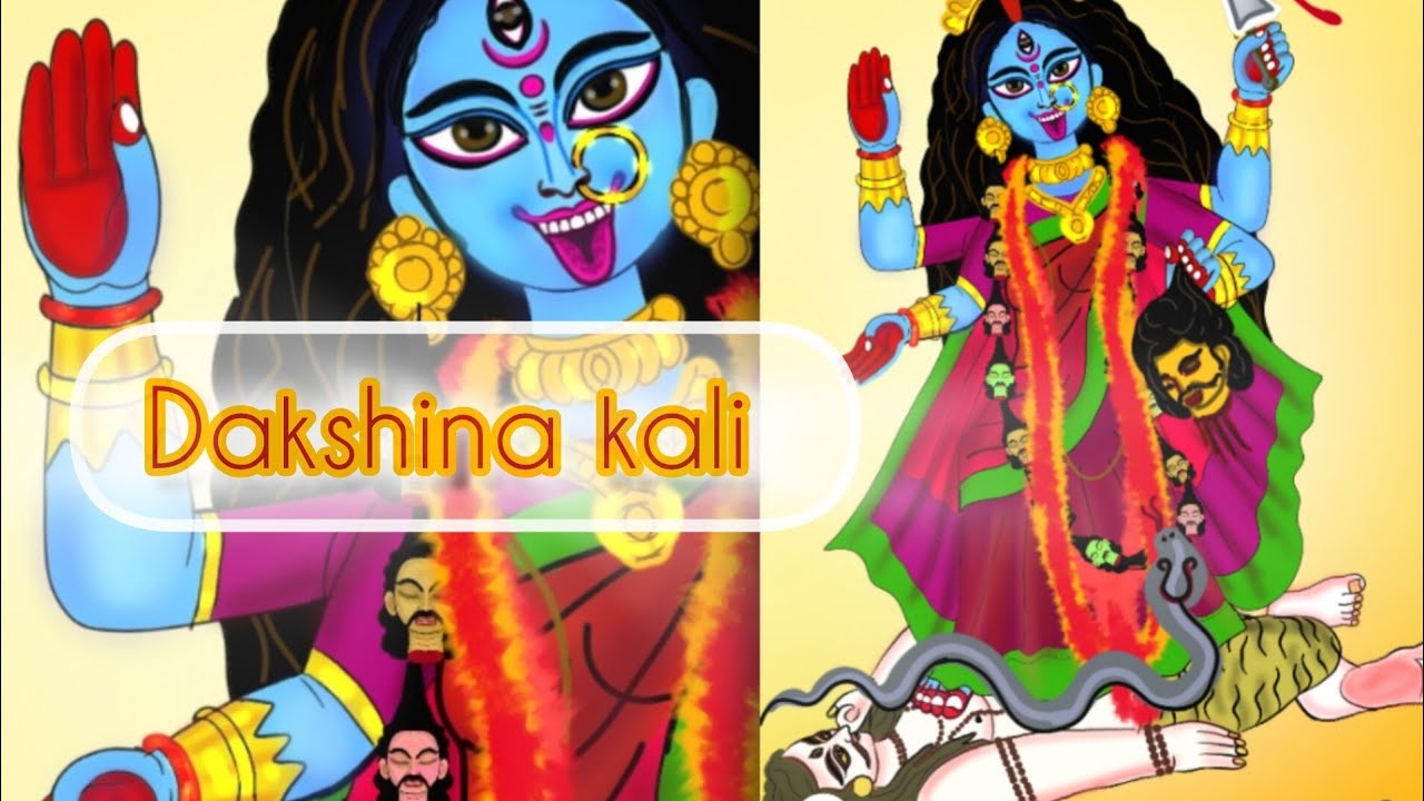 Easy Digital Drawing of devi Dakshina kali on mobile 📱#art#kali# ...