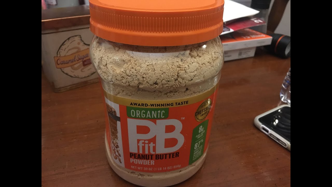 Peanut Butter Powder Organic PB fit Smell Taste Recipes Cookies - YouTube
