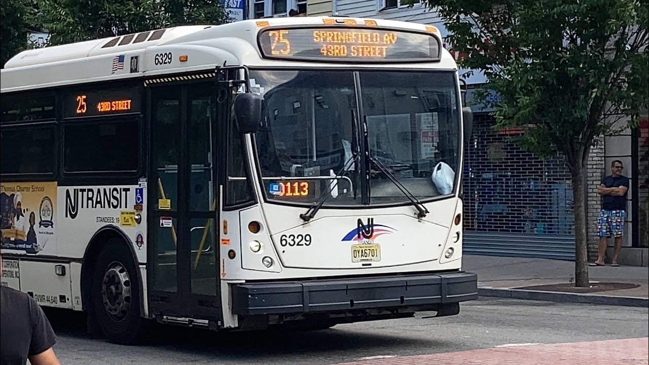 NJTransit Buses on the 1 and 25 in North Ironbound in Newark - YouTube