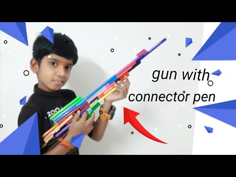 gun made with connector pen/ Faber castell/made by Shanmukha Aarit ...