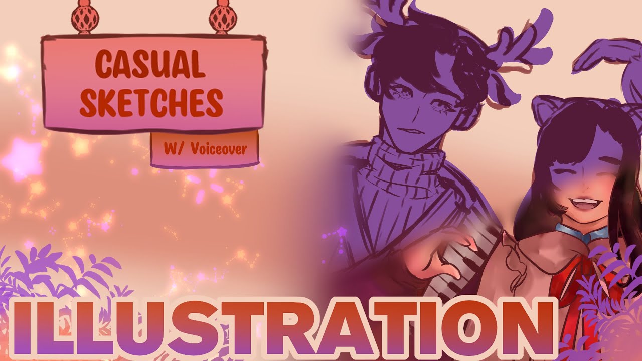 Art Trade With an Online Friend | CASUAL SKETCHES | SPEEDPAINT - YouTube