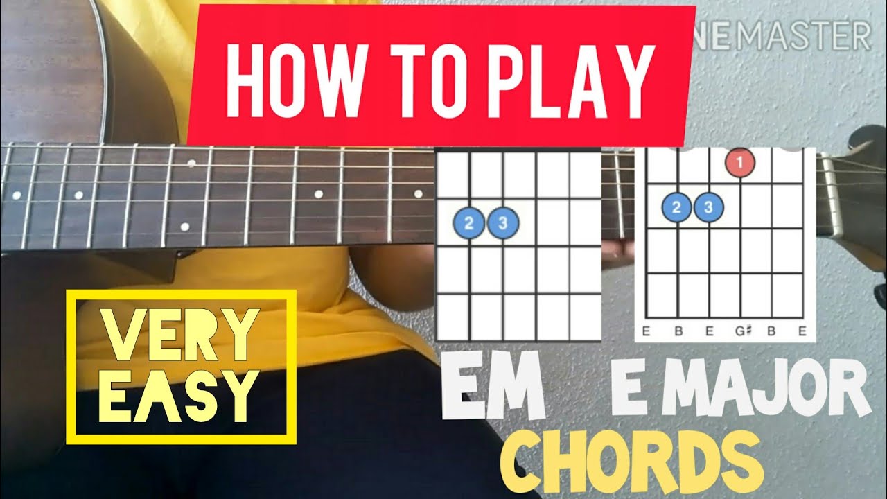 How to play E minor(Em) and Emajor chords on guitar|Simple and easy ...