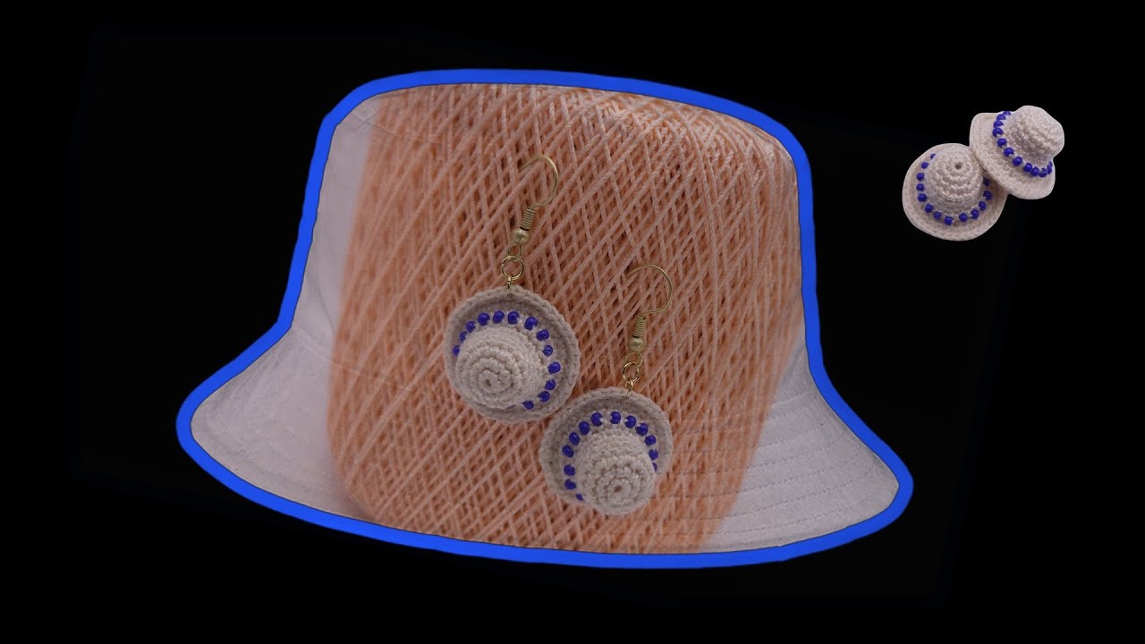 Crochet bucket hat earrings @HelensCrafts - YouTube