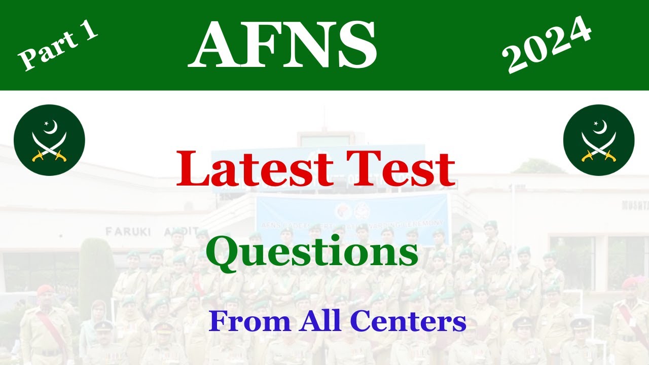 AFNS Test Latest Questions 2024 | AFNS Test Questions Part 1 - YouTube