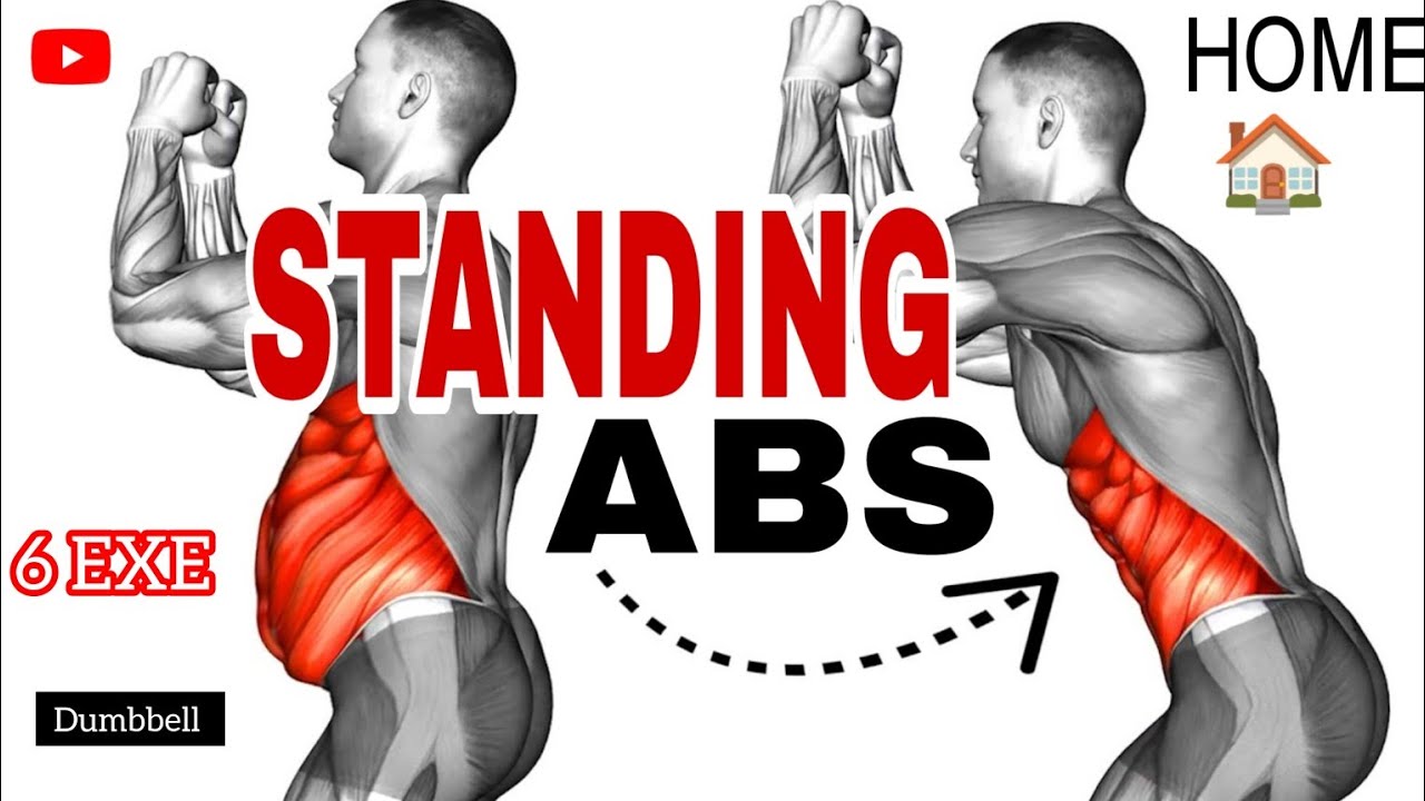 STANDING ABS WORKOUT WITH DUMBBELL | how to standing abs workout at ...