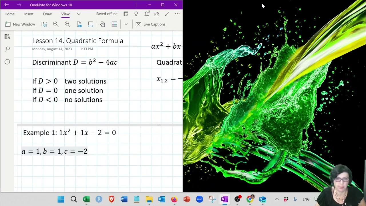 Intro to Quadratic Formula - YouTube