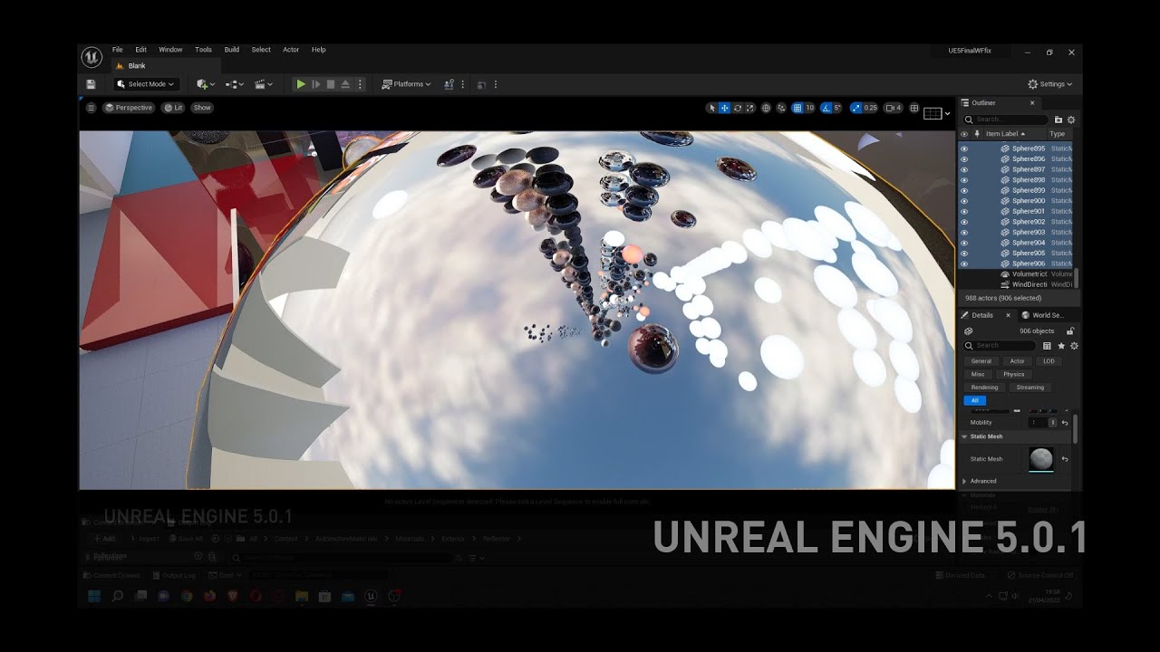 Unreal Engine 5 0 1, mirror, emissive, material test - YouTube