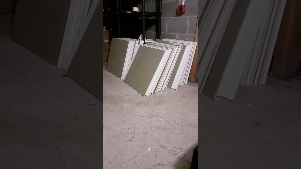 Moving a ceiling tile - YouTube