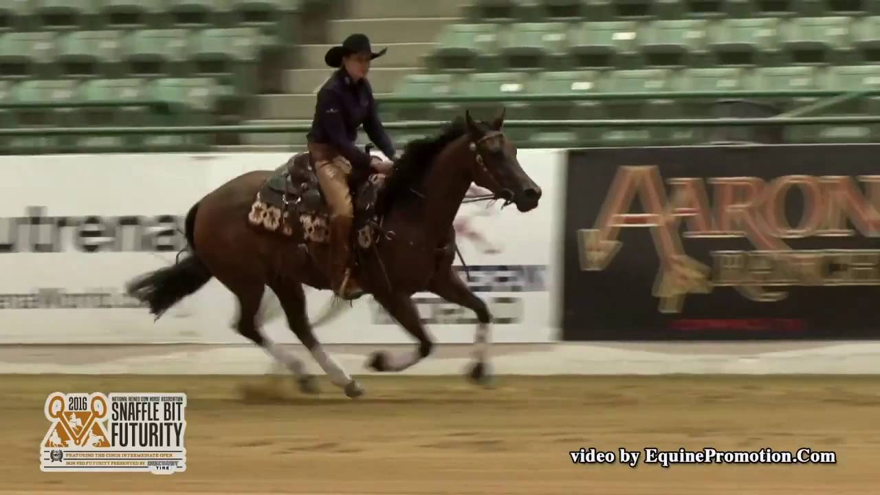 Travelin Miss Jonez ridden by Sarah Dawson 2016 NRCHA SBF Rein Work ...