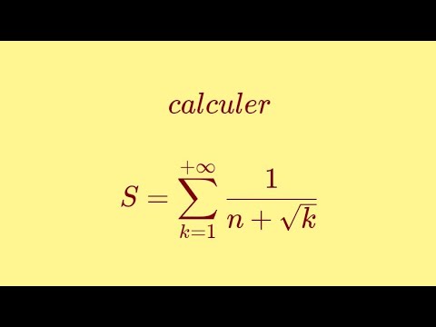 calcul d'une somme infinie - YouTube