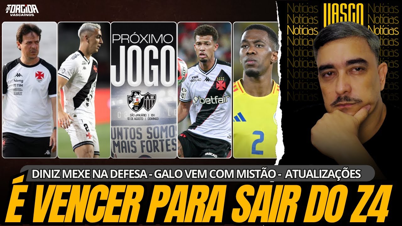 HJ É VENCER PARA SAIR DO Z4 - DINIZ PROMETE MUDANÇAS - HUGO OU JV NA ...