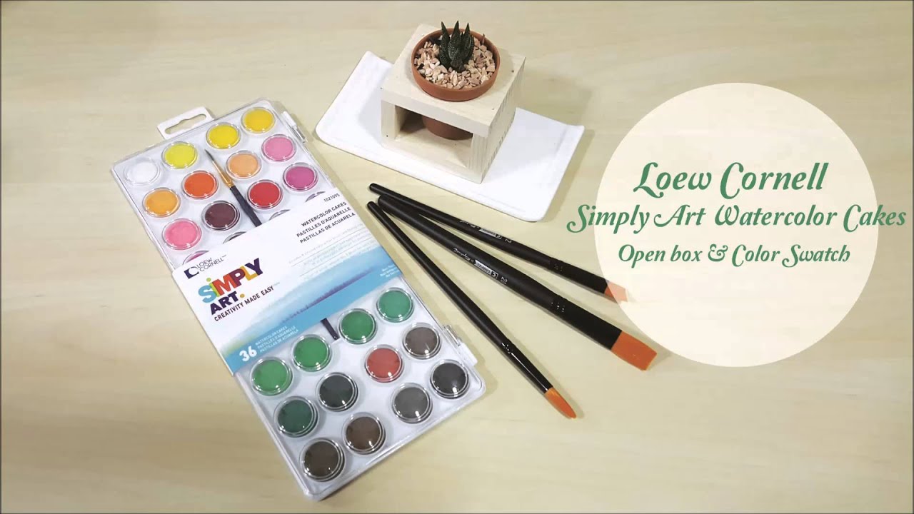 Loew Cornell Simply Art Watercolor Cakes Open Box & Revew. - YouTube