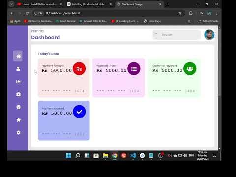 Simple Website Dashboard Templets, Using HTML, CSS AND JAVASCRIPT - YouTube