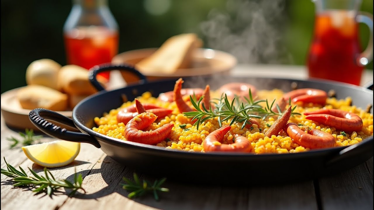 Saffron Seafood Paella | Spanish-Style Rice Dish with Shrimp, Mussels ...