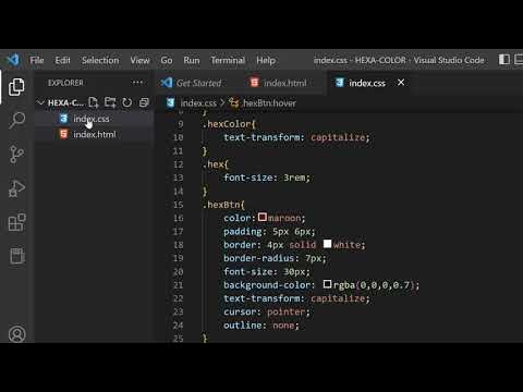 HEX COLOR CODE GENERATOR - YouTube