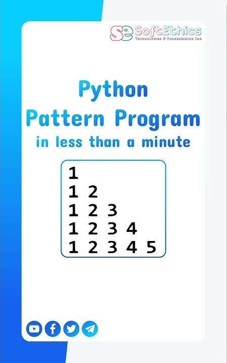 Python Pattern Program Number Pattern Shorts Python Patternshorts Patternprograms Youtube 