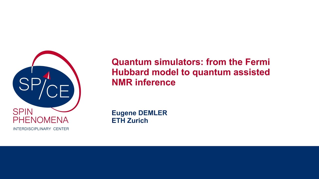Talks - Non-Equilibrium Emergence in Quantum Design - Eugene DEMLER ...