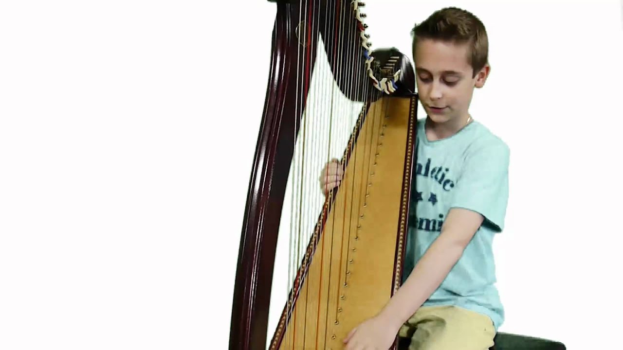 Max (13 Jahre) erklärt die Harfe - YouTube