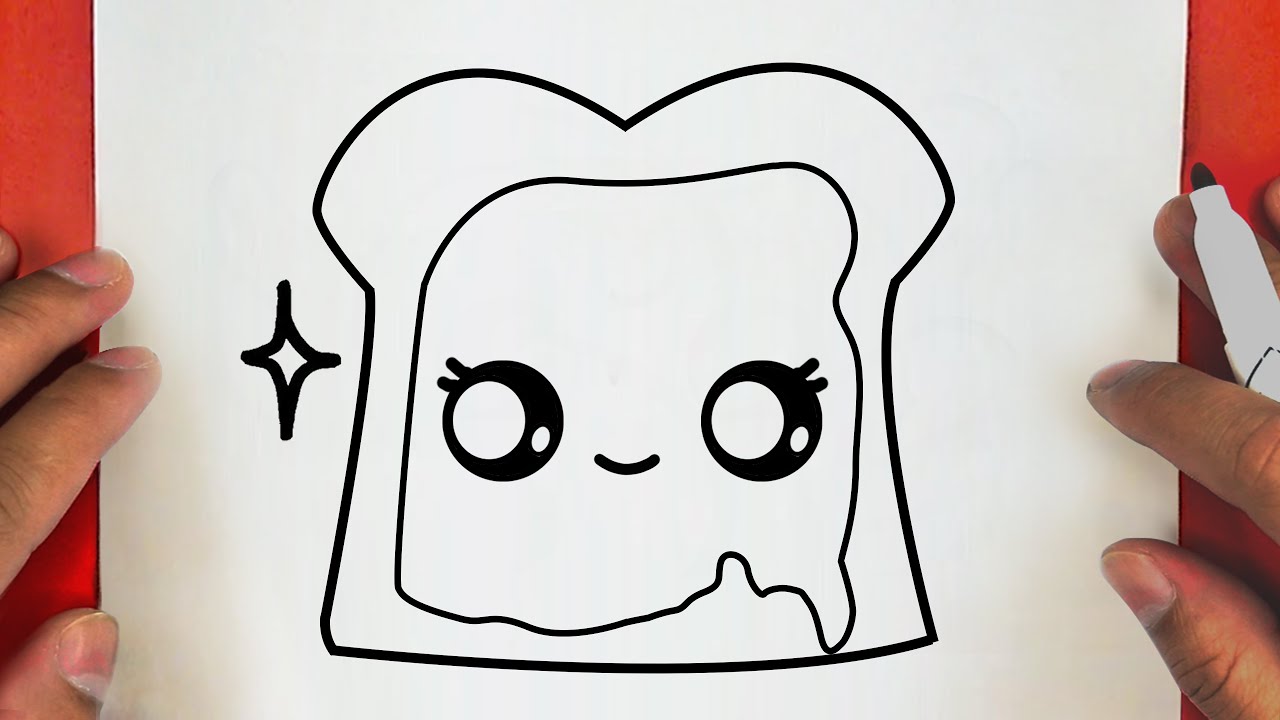 HOW TO DRAW A CUTE BREAD AND JAM, STEP BY STEP, DRAW Cute things - YouTube