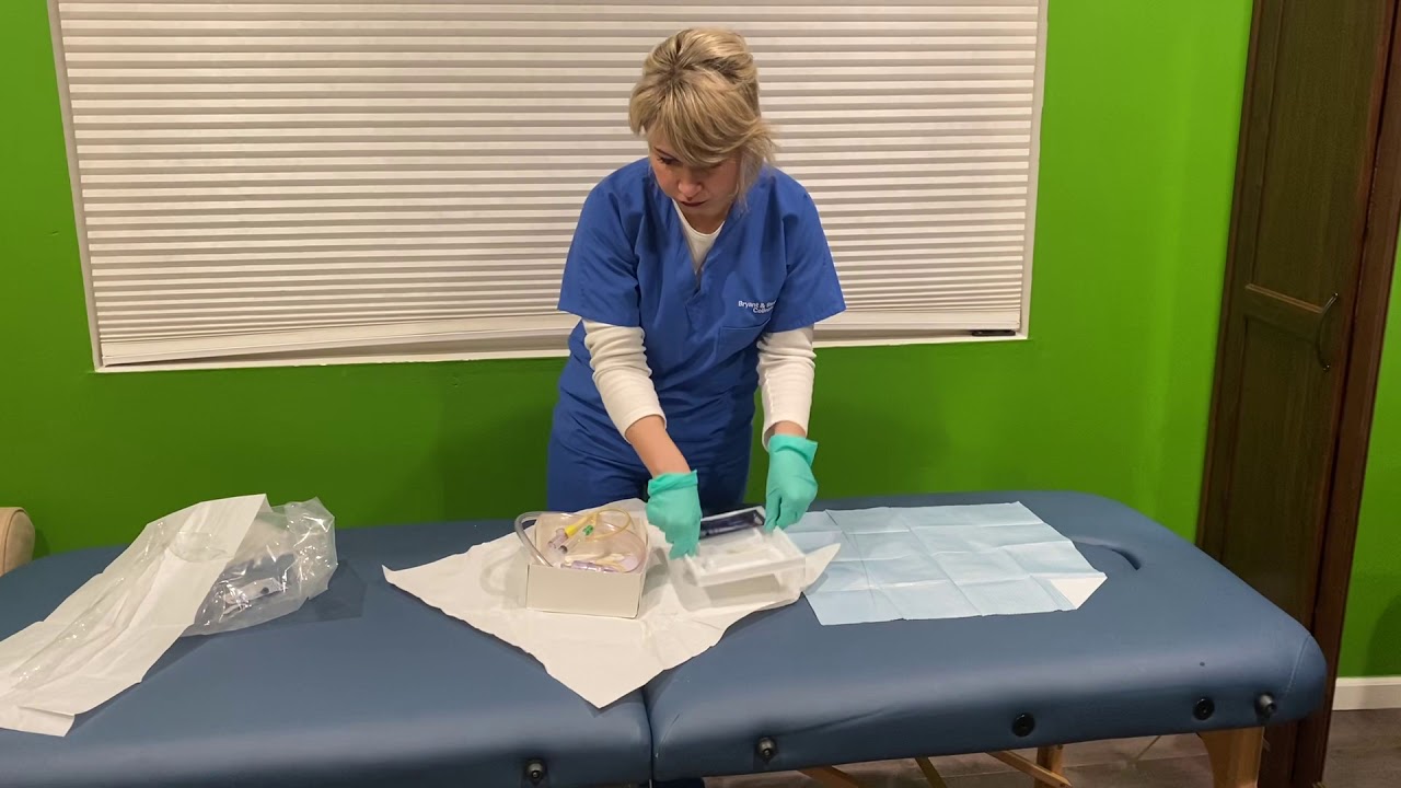 Urinary catheter insertion procedure 3 - YouTube