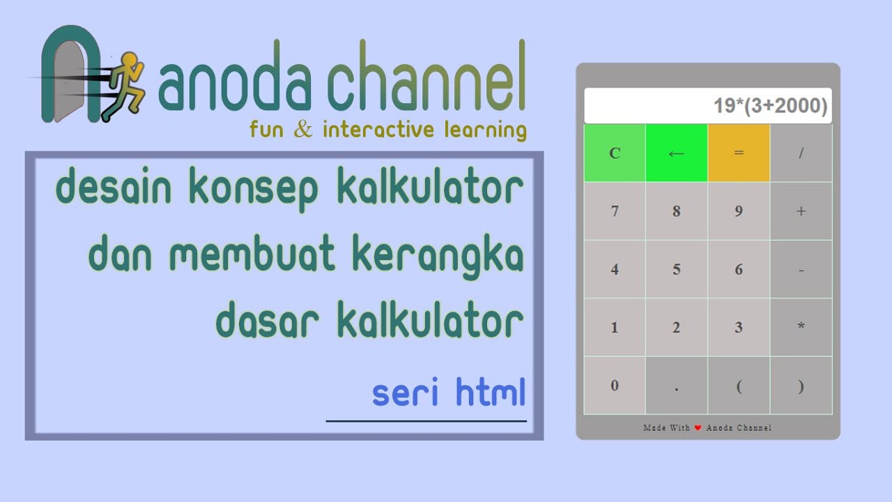 Membuat WEB Kalkulator | Seri 1 - Membuat Kerangka Kalkulator dengan ...