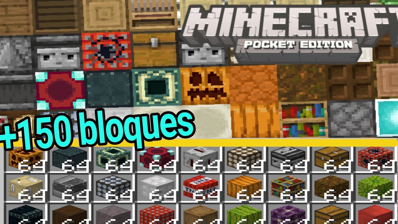 +150 NUEVOS Bloques para MINECRAFT PE 1.13.0.2 useful sides (MiNecraft ...