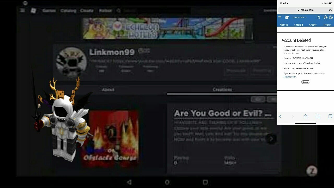 LINKMON99 - ROBLOX: "He got banned?!" - YouTube