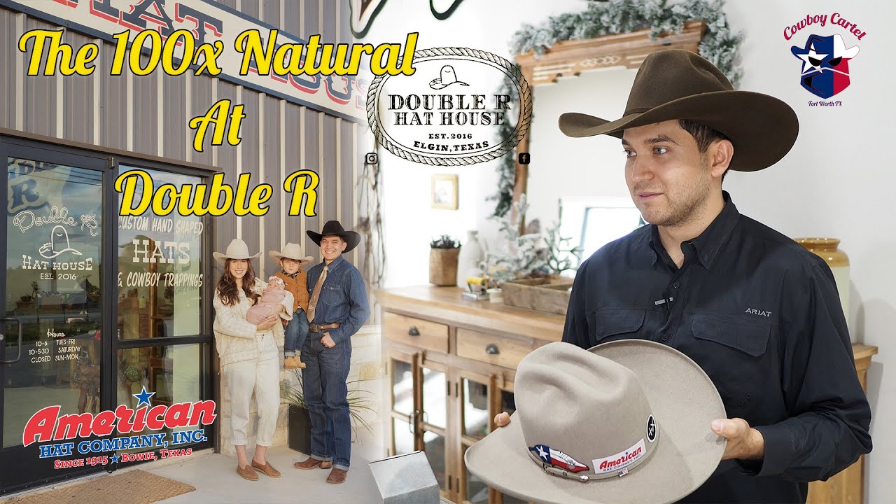Shaping the 100X Natural American Hat Co Cowboy Hat with Emilio at Double R Hat House - YouTube