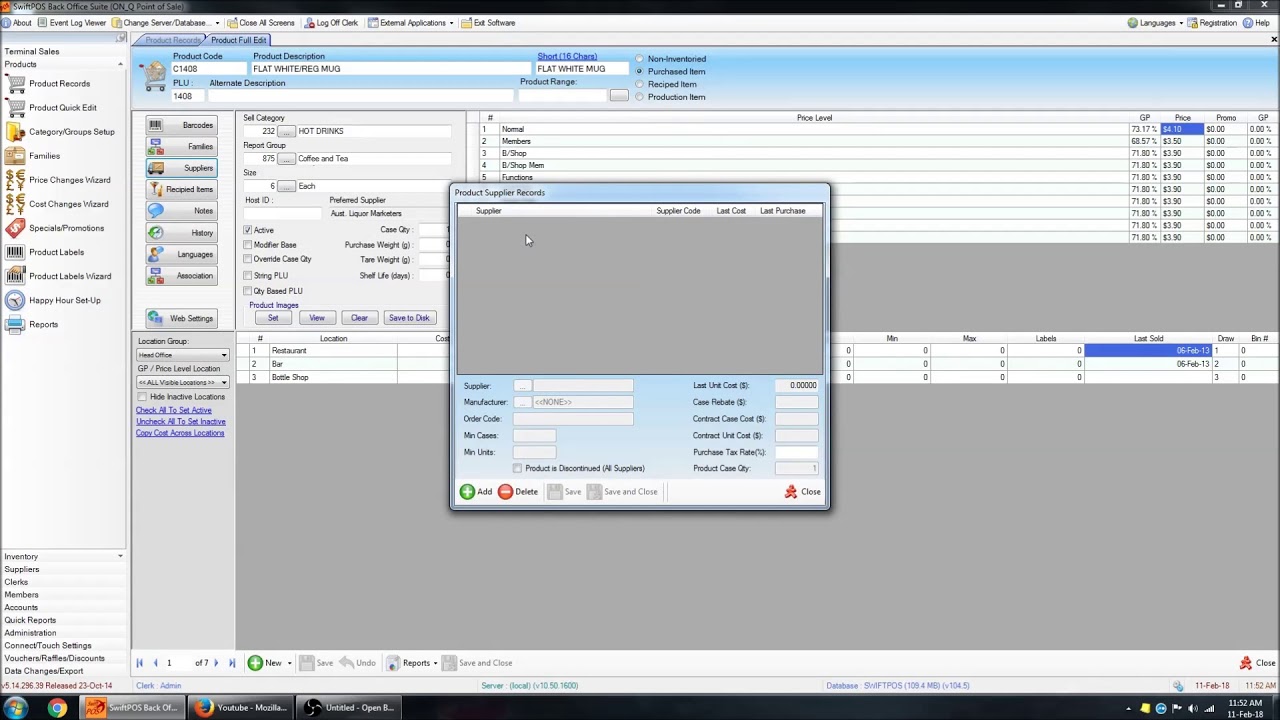 SwiftPOS Back Office 03 - Changing More Product Records - YouTube