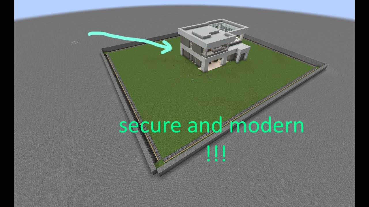 Minecraft secure and modern house on Java edition. - YouTube
