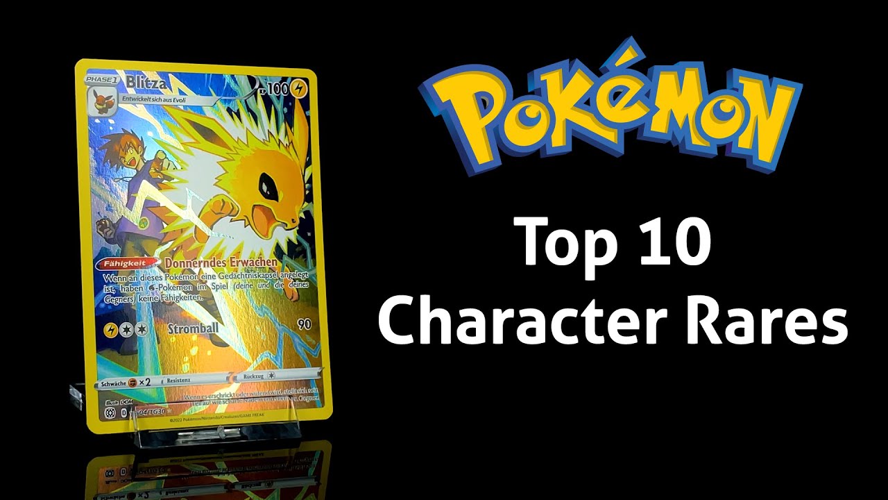 Top 10 Character Rare Pokemon Cards - YouTube