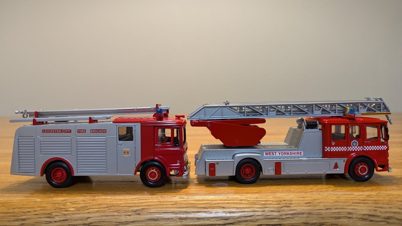 Corgi AEC turntable ladder fire trucks & fire engines collection - YouTube