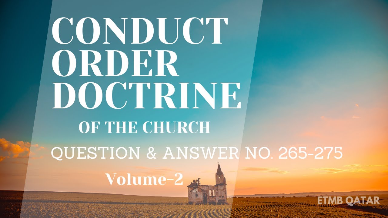 22-1021 Conduct Order Doctrine of the Church - Questions & Answers from ...