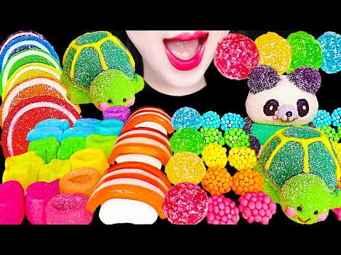 ASMR LEFTOVER MARSHMALLOW JELLY 캐릭터 마쉬멜로우 젤리 캔디 먹방 MUKBANG, EATING
