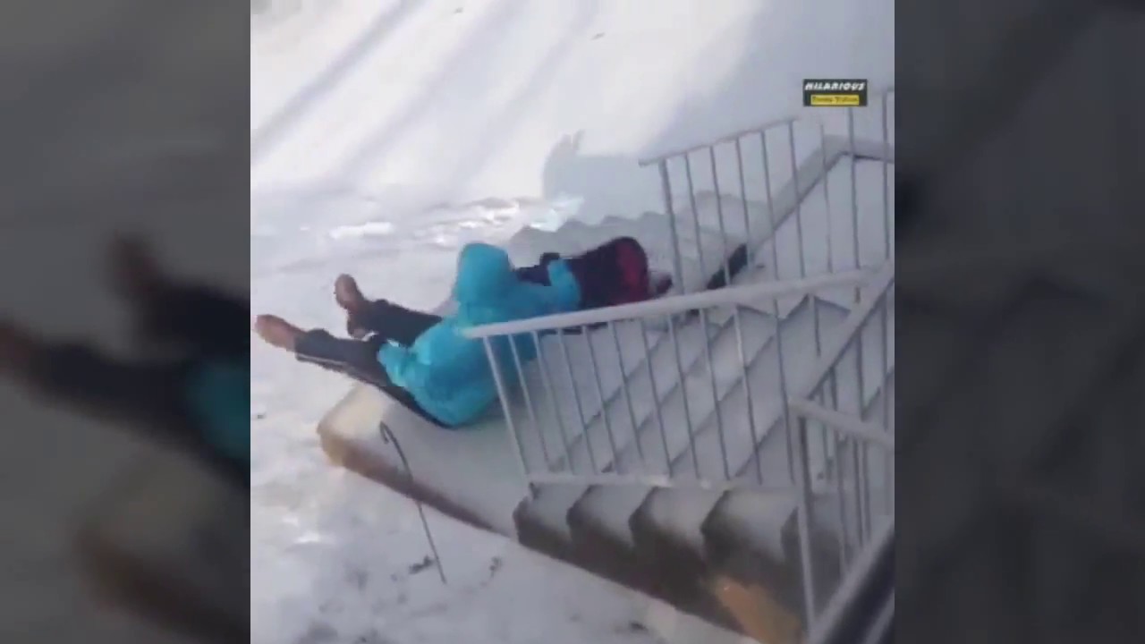 funny snow accidents compilation - YouTube