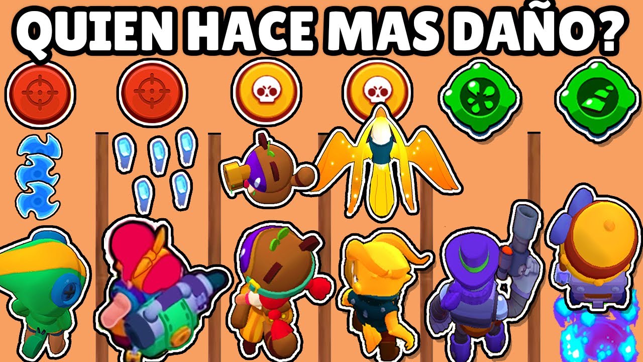 CUAL BRAWLER HACE MAS DAÑO? | GADGETS, ULTIMATE Y BÁSICOS | OLIMPIADAS ...