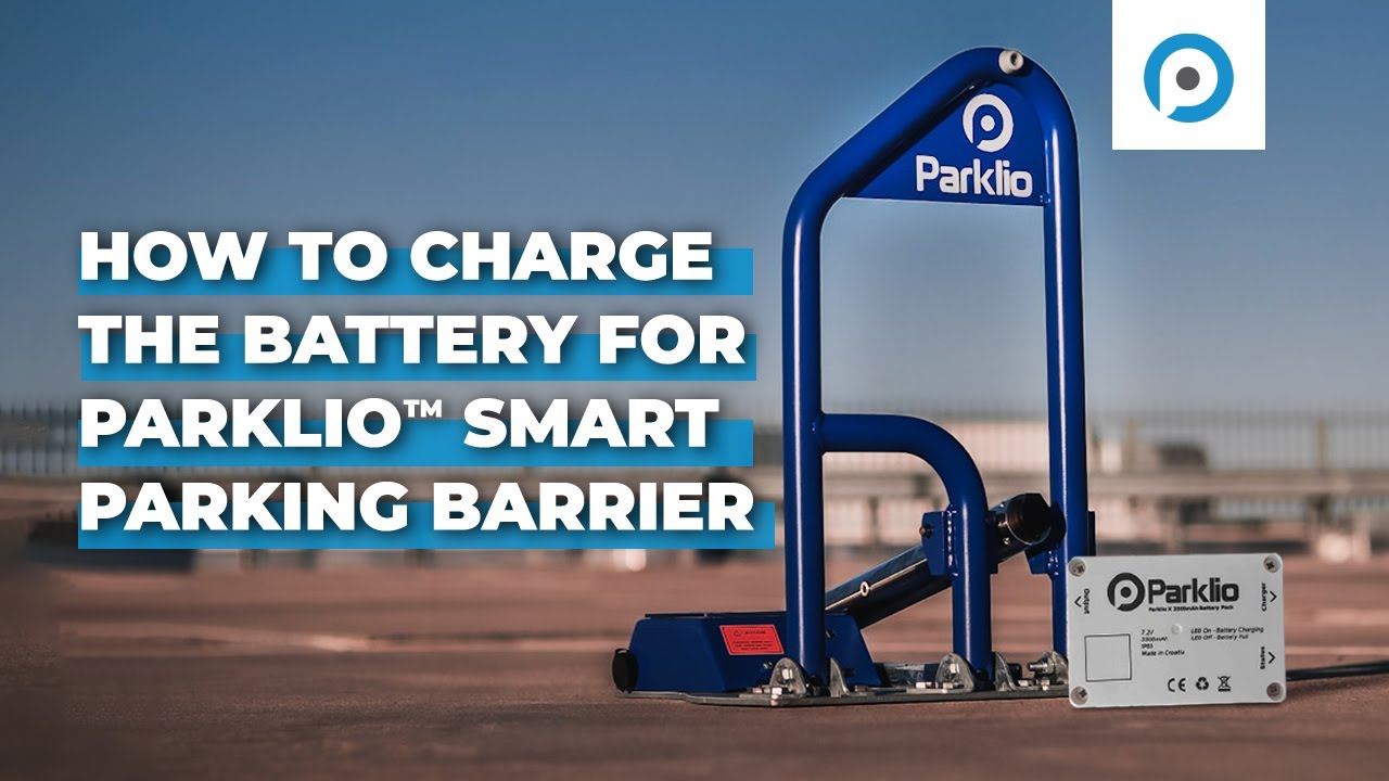 How To Charge The Battery For Parklio™ Smart Parking Barrier - YouTube