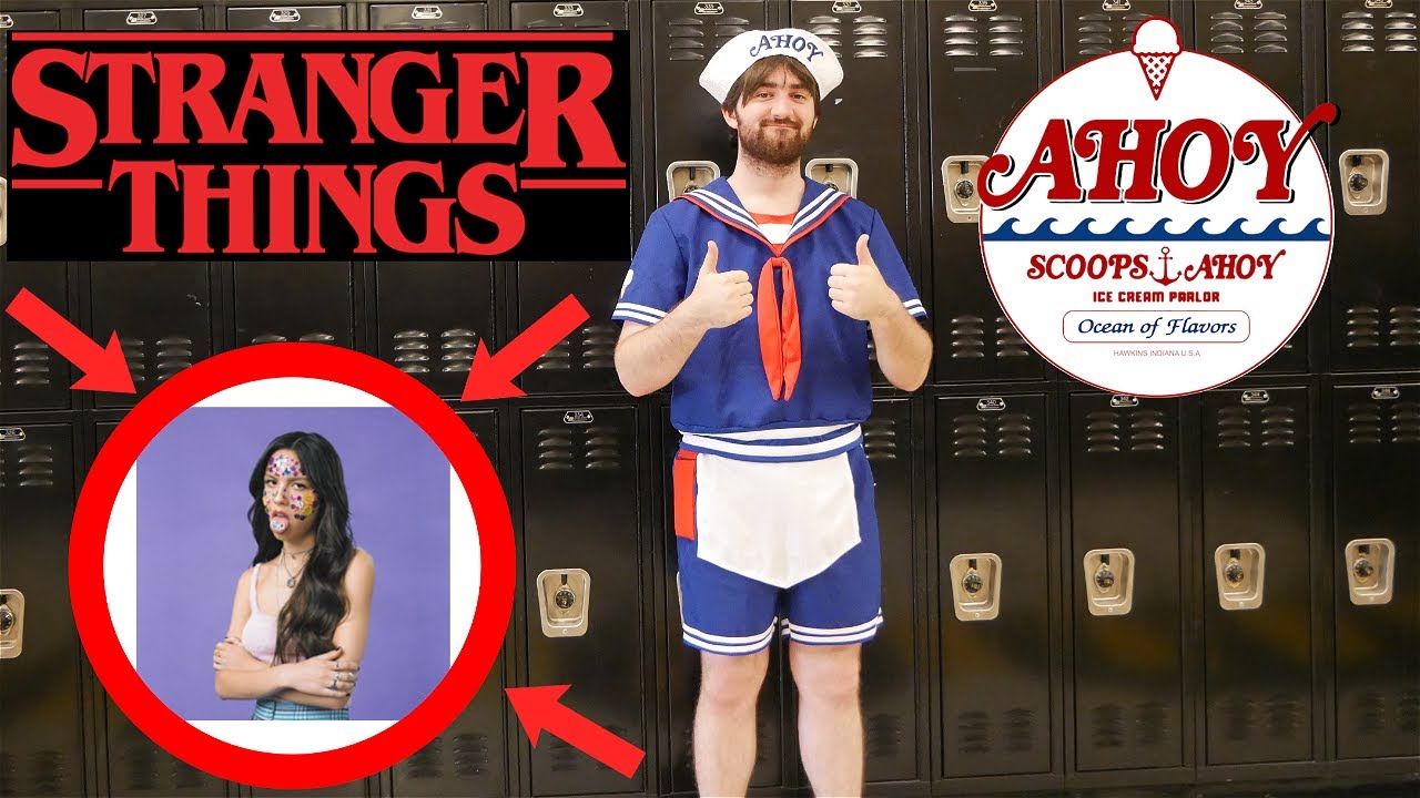 I DRESSED UP AS STEVE FROM STRANGER THINGS - YouTube