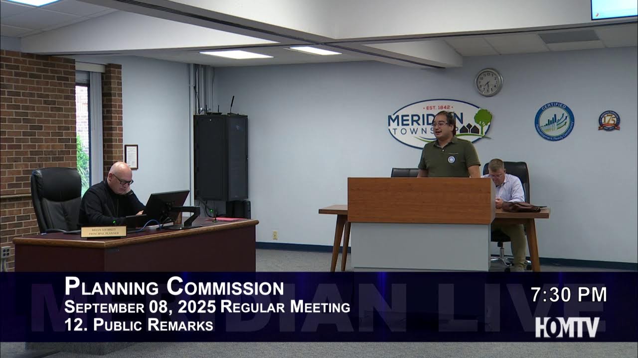 Meridian Township Planning Commission Meeting - September 8, 2025 - YouTube