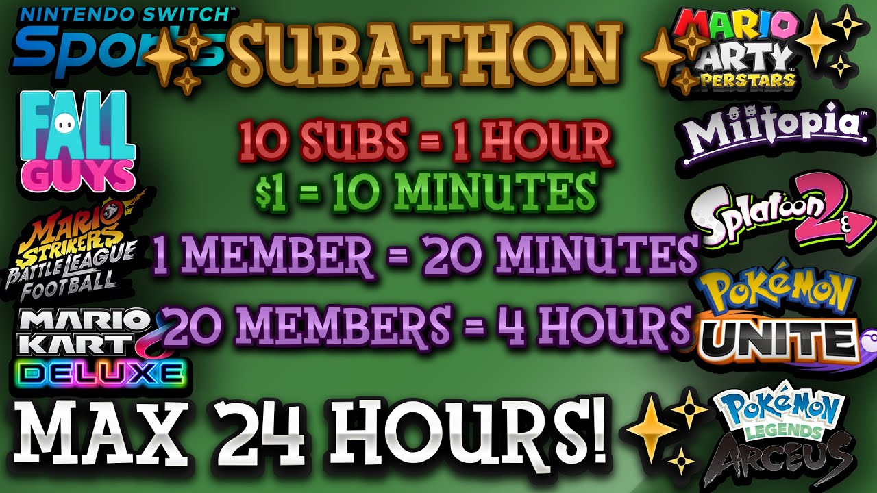 🔴 [LIVE] SUBATHON! MAX 24 Hours! » Part 1 - YouTube