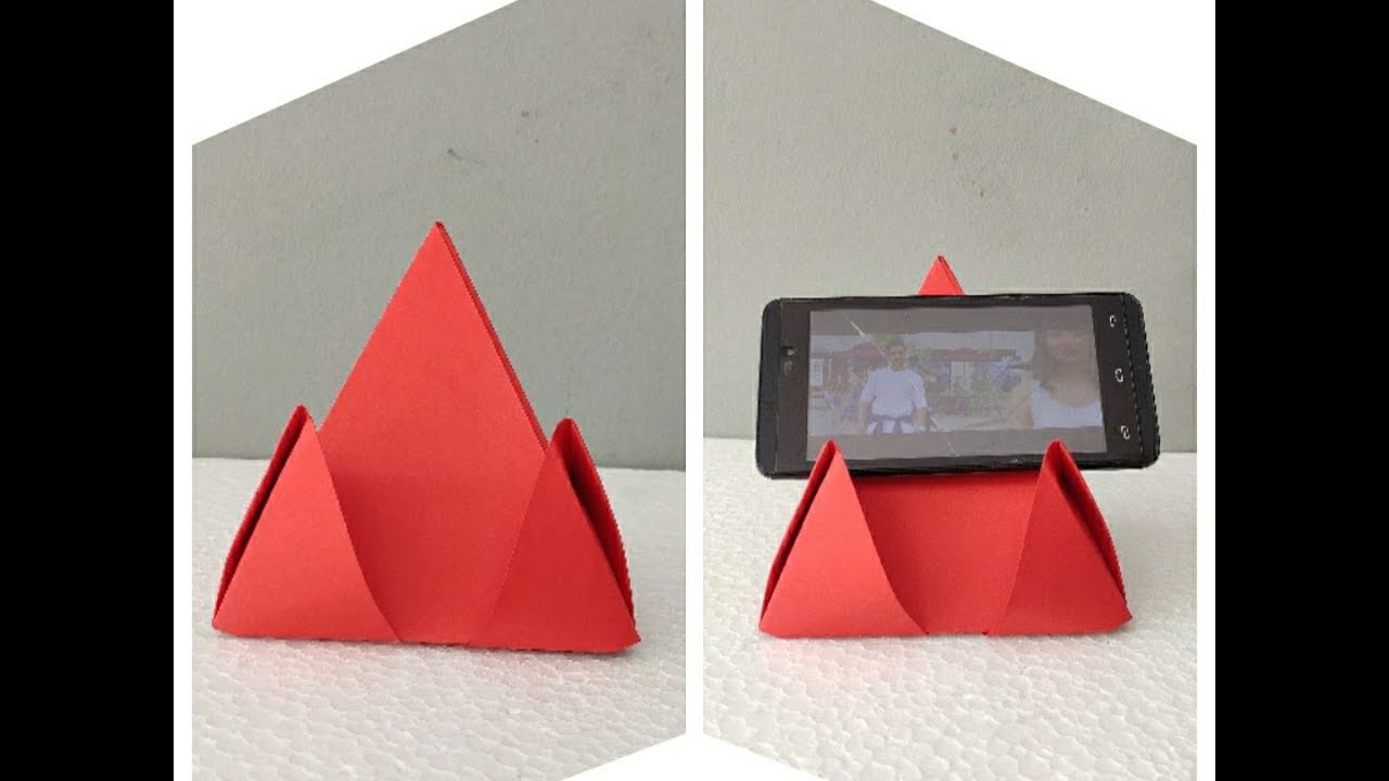 Art and craft, paper work, paper art, phone stand, how to make a mobile ...