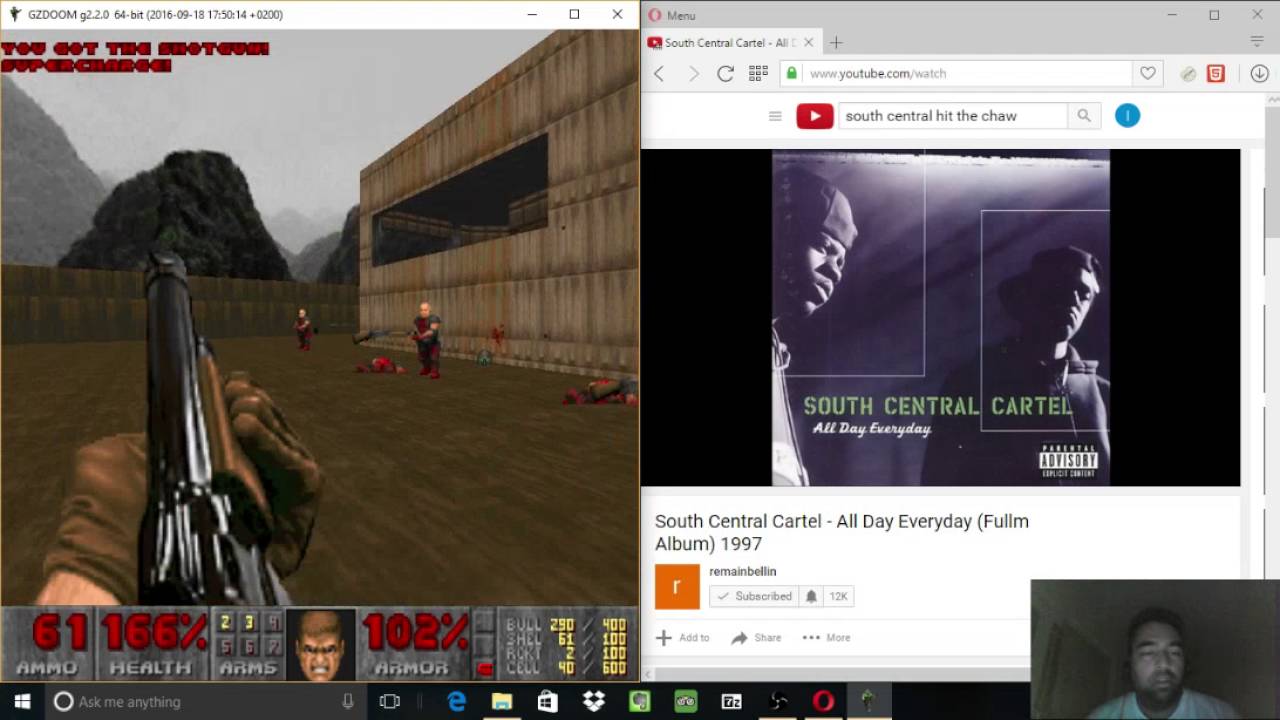 Playing Doom, watching youtube, again - YouTube
