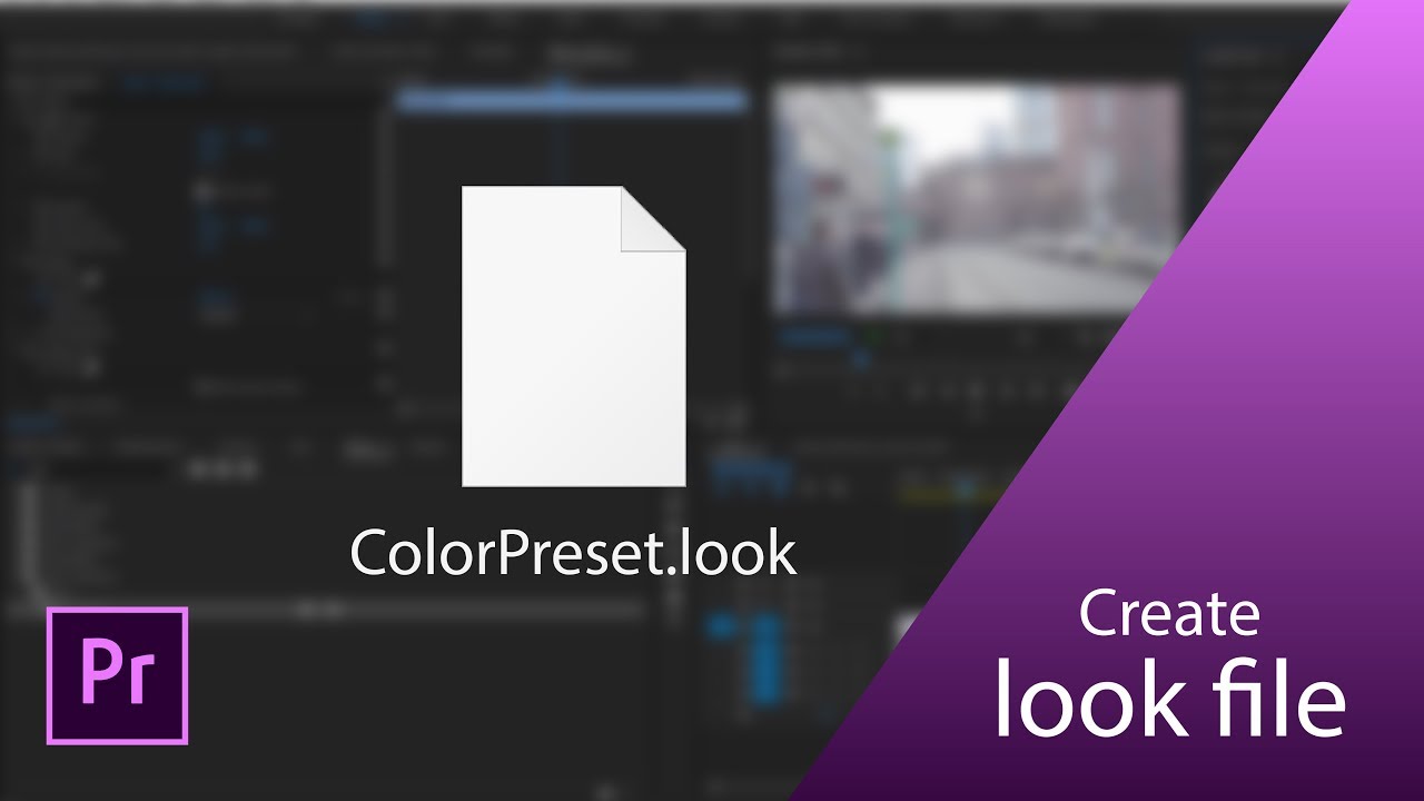 Create look file in Adobe Premiere Pro - YouTube