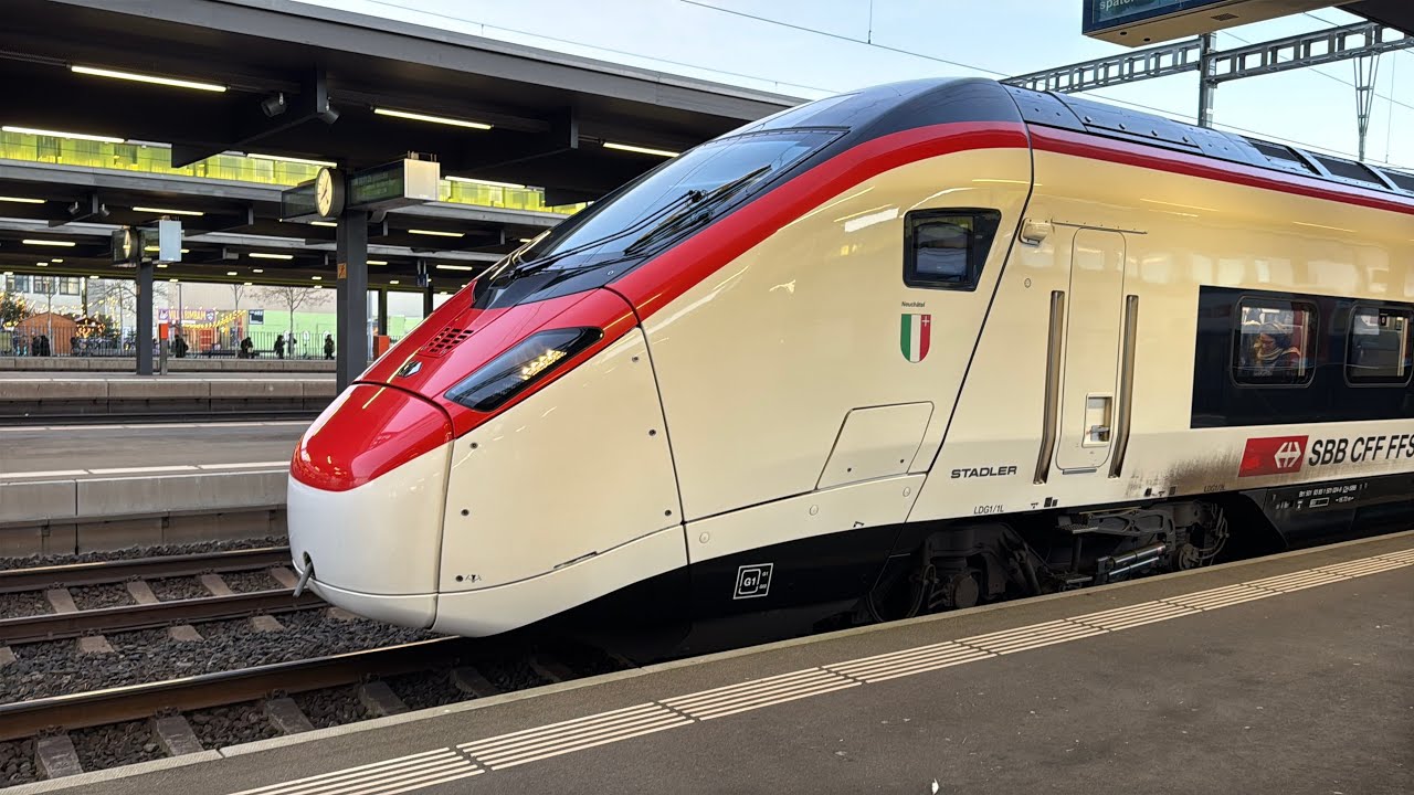 The Shortest Giruno Train Ride in Switzerland! From Zurich Airport to ...