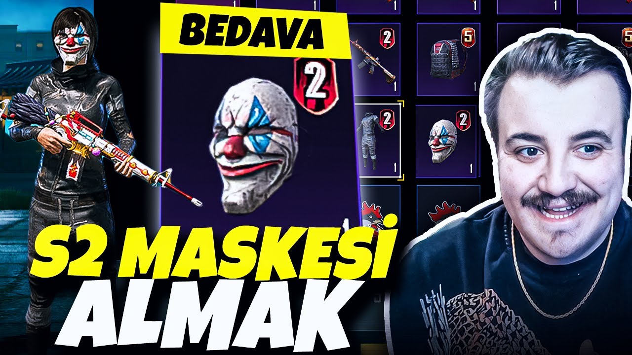 GARANTİ!! S2 MASKESİ BEDAVA ALMA TAKTİĞİ PUBG Mobile güncelleme - YouTube