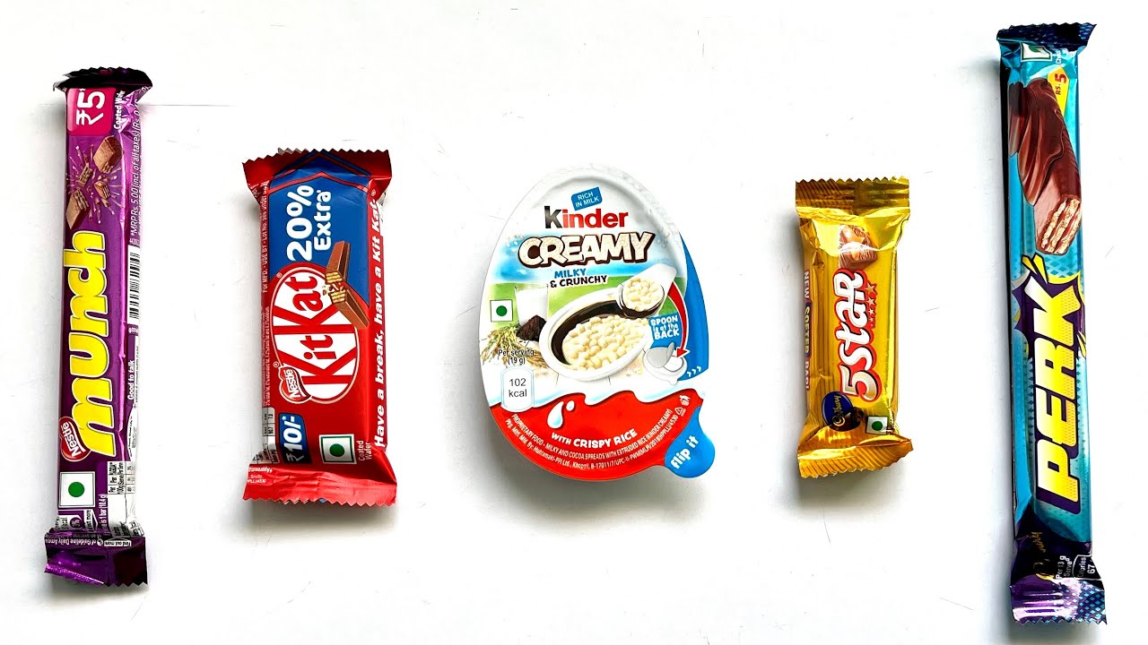 Munch vs Kitkat vs Kinder Creamy vs 5Star vs Perk - YouTube